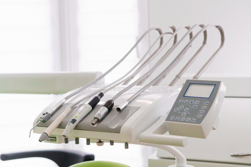 Modern Dental Office. Dentist S Tools for Dental Treatment. Workplace ...