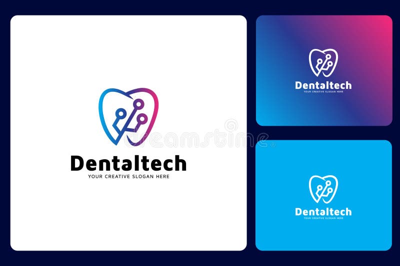 Dental Tech Logo Design Template Stock Illustration - Illustration of ...