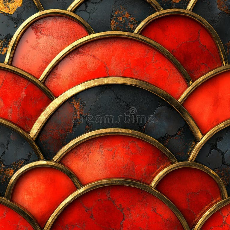 Modern Depiction of a Continuous Art Deco Pattern Design Stock Photo ...