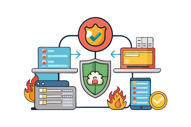 Modern Depiction of it Security Architecture Highlighting Firewalls ...