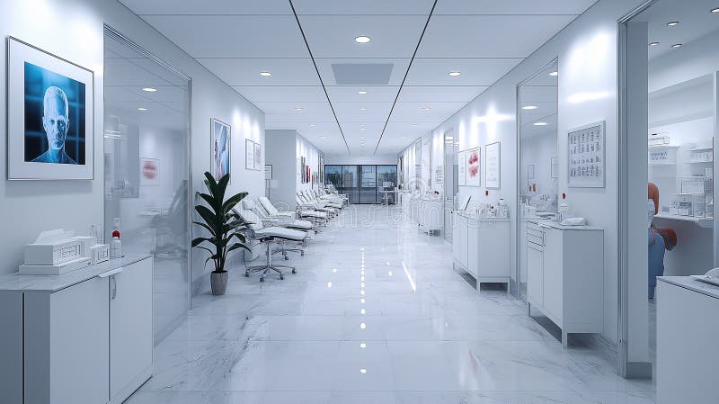 Modern Dermatology Clinic Interior with Bright Lighting and ...