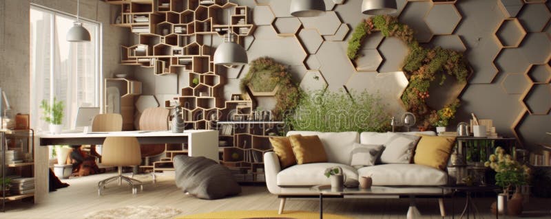 Modern Design of the Apartment for Beekeeping Architecture. Generative ...