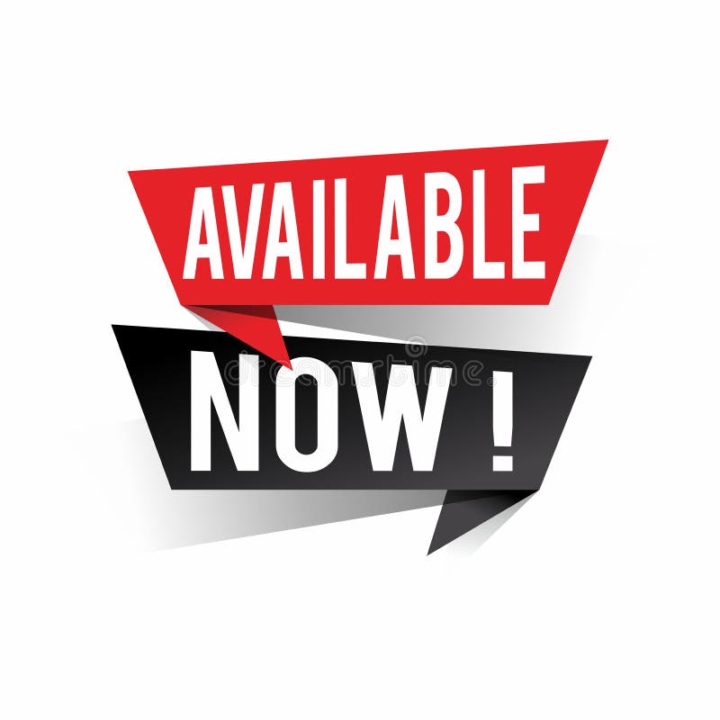 Modern Design Available Now Text on Speech Bubbles Concept Stock ...