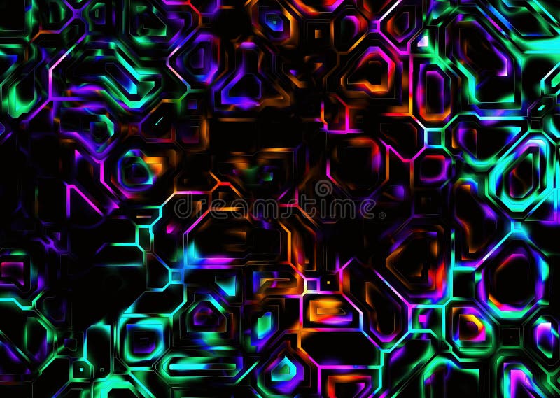 Modern Design Background from Neon Glowing Elements Stock Illustration ...