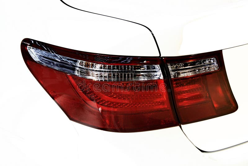 Modern Design, Backlight of White Car Stock Image - Image of objects ...