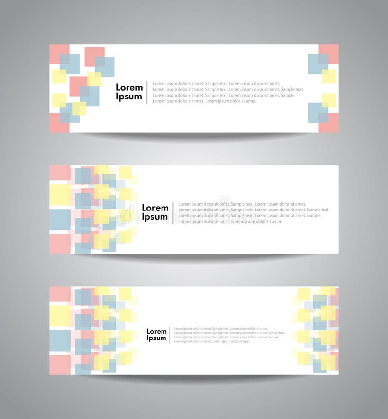 Modern Design Banner. Set Template Stock Vector - Illustration of ...