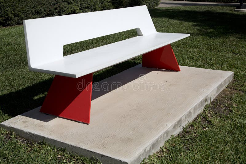 Design Bench in the Shape of a Wavy Line. Wooden Paneling on a Metal ...