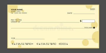 Modern Design Blank Cheque Vector Illustration Stock Vector ...