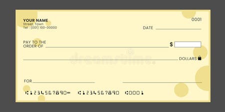 Modern Design Blank Cheque Vector Illustration Stock Vector ...