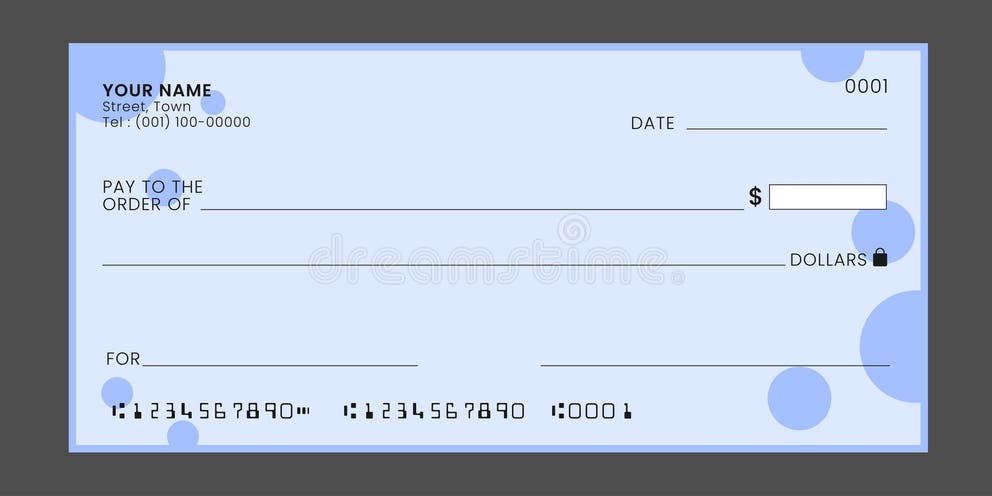 Modern Design Blank Cheque Vector Illustration Stock Vector ...