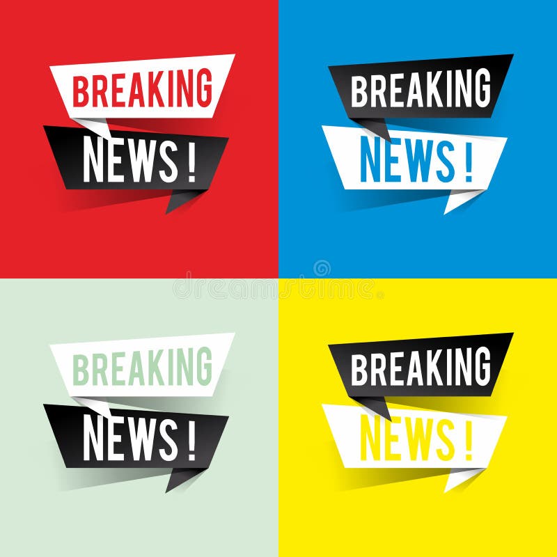 Modern Design Breaking News Text on Speech Bubbles Concept Stock Vector ...