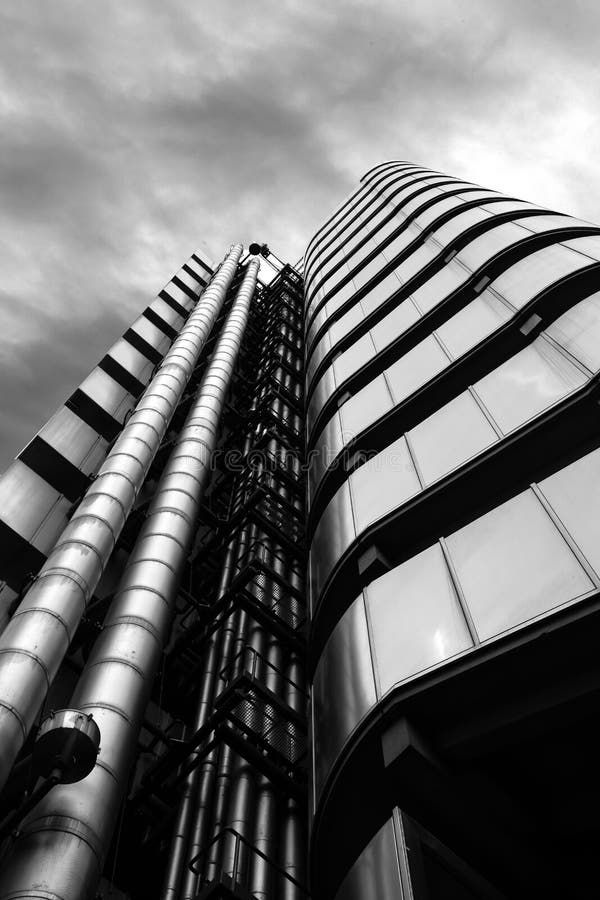 Modern Design of Building in London Stock Image - Image of background ...