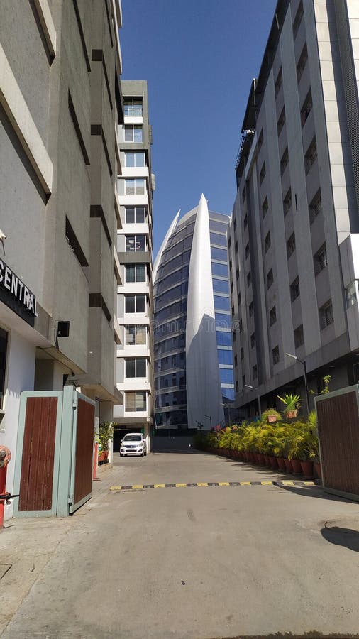 Modern design buildings stock image. Image of condominium - 208681585