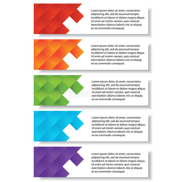 Modern Design Business Number Banners Template or Website Layout. Info ...