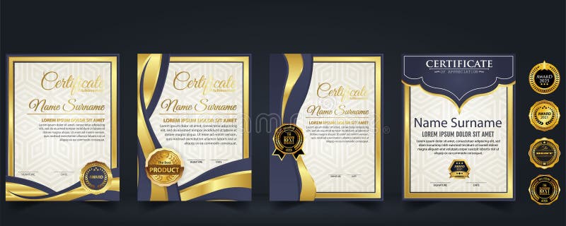 Luxurious Certificate Template Stock Vector - Illustration of graphic, honor: 259506280