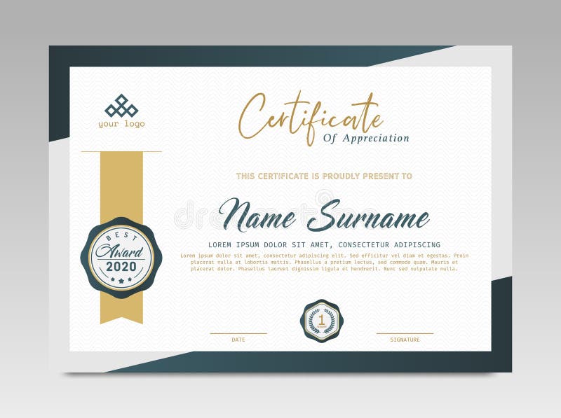Modern Certificate Diploma Stylish Design Stock Illustrations – 1,558 ...