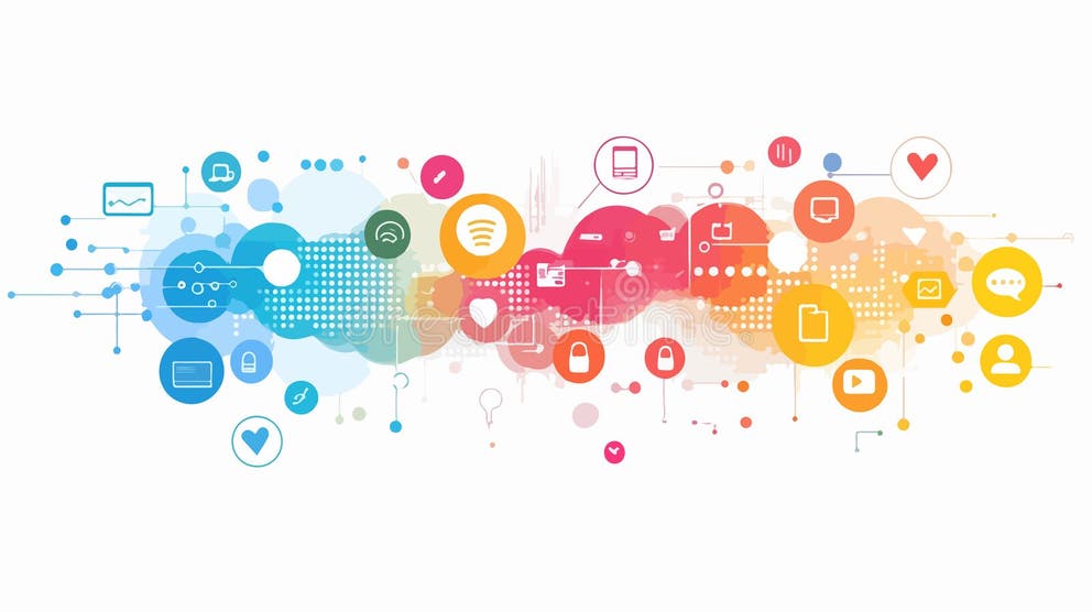 Modern Design with Chat Bubbles and Binary Code for Communication Concepts Stock Vector ...