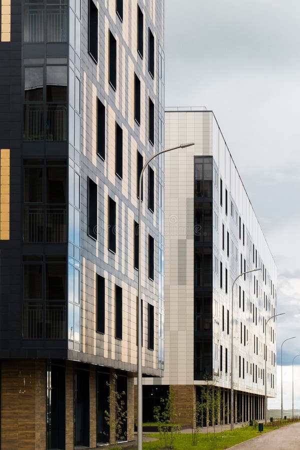 Modern Design City Apartment Building in the City Stock Image - Image ...