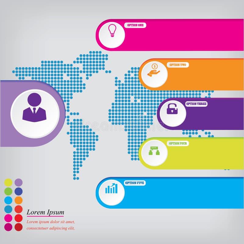 Modern Design Clean Number Banners with Business Concept Used for ...