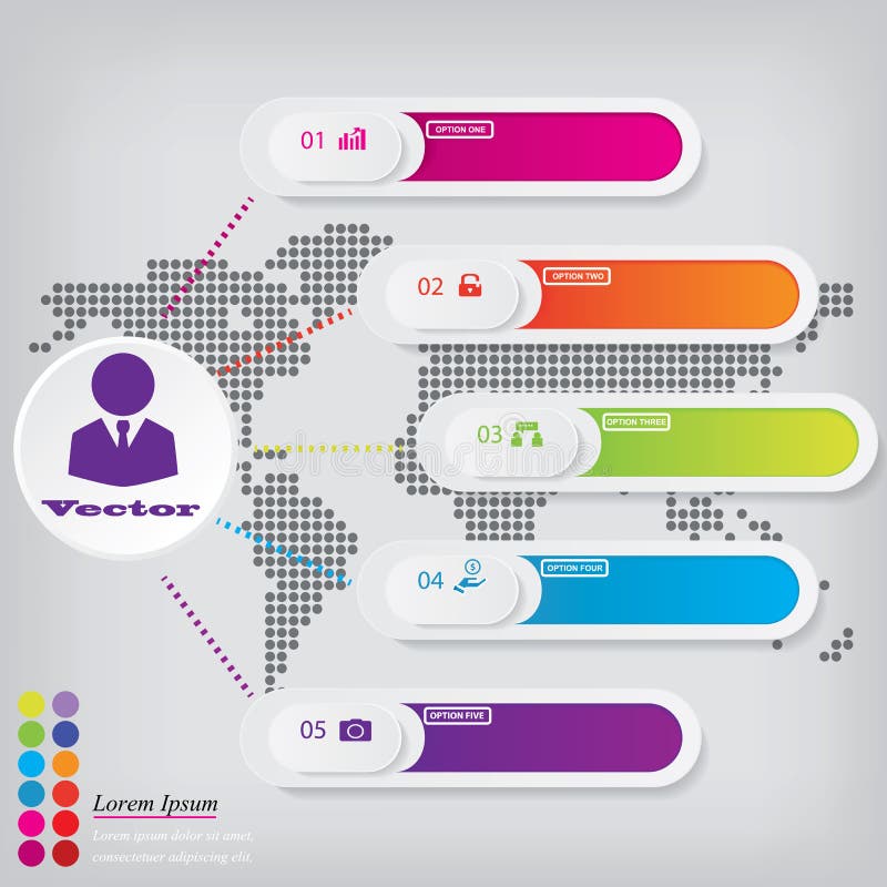 Modern Design Clean Number Banners with Business Concept Used for ...