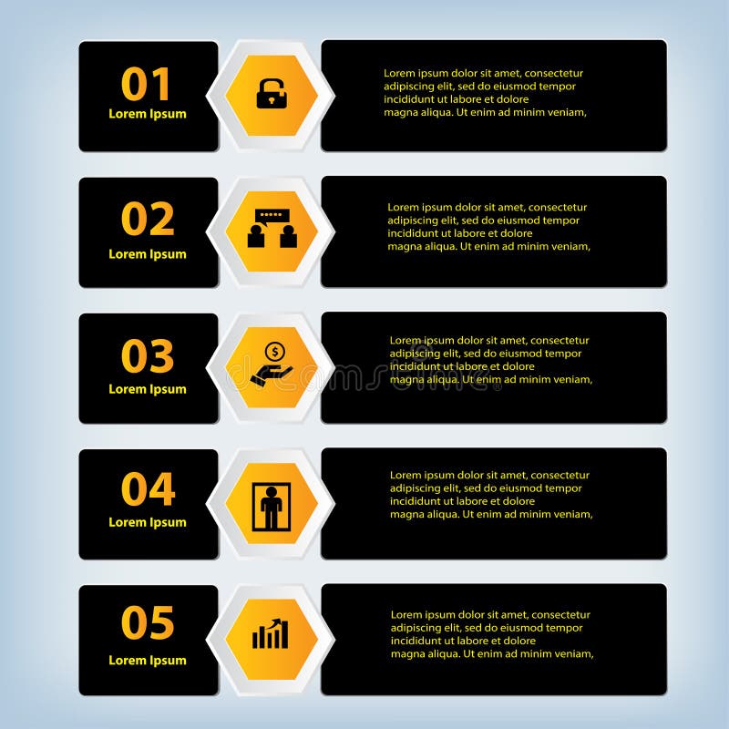 Modern Design Clean Number Banners Used for Website Layout. Stock ...