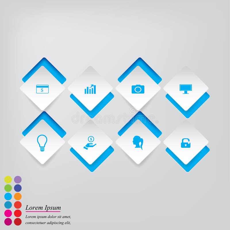 Modern Design Clean Number Banners Used for Website Layout. Stock ...