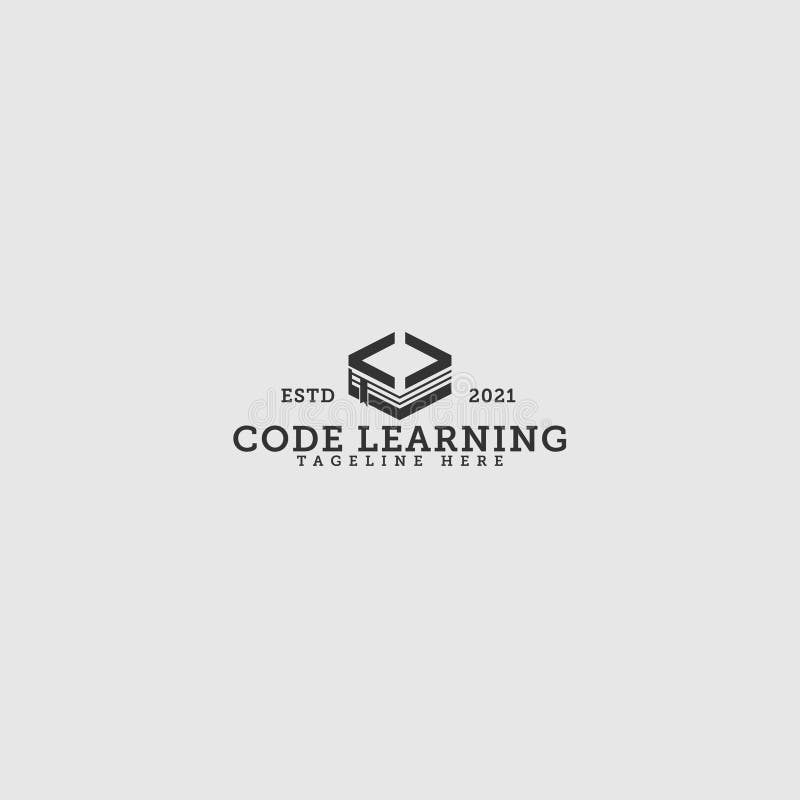 Modern Design CODE LEARNING Books Logo Design Stock Vector ...