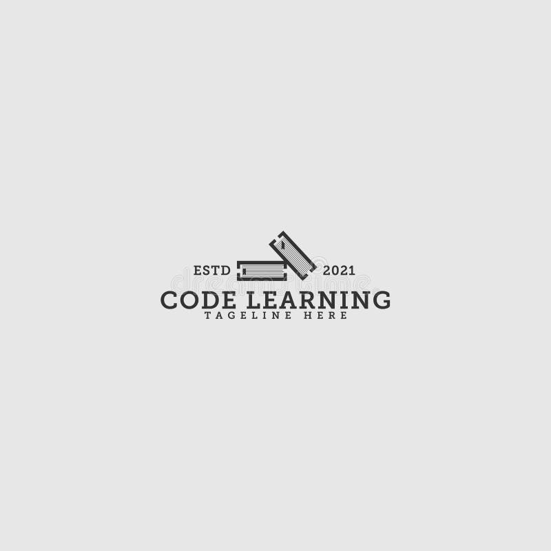 Modern Design CODE LEARNING Books Logo Design Stock Vector ...