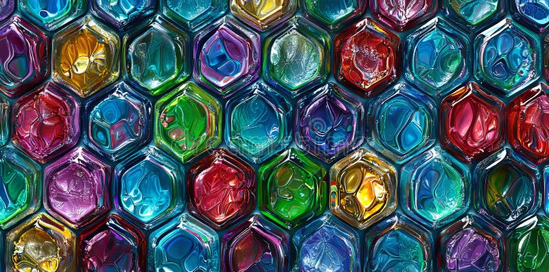 Modern Design with Colorful Gradient and Hexagonal Geometric Pattern ...