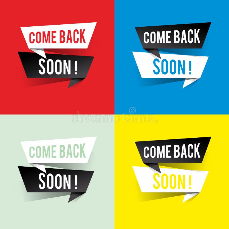 Back Soon Sign Stock Illustrations – 308 Back Soon Sign Stock ...