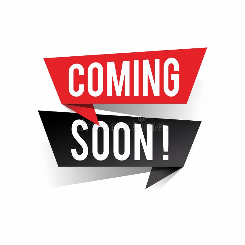 Modern Design Coming Soon Text on Speech Bubbles Concept Stock Vector ...