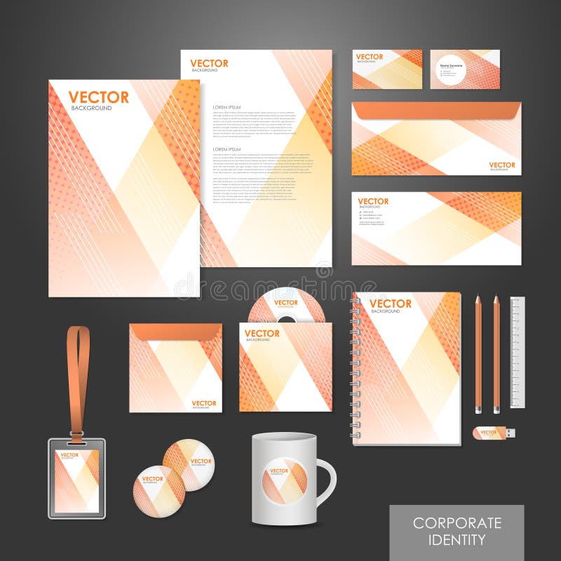 Modern Design Corporate Identity Set Stock Vector - Illustration of ...