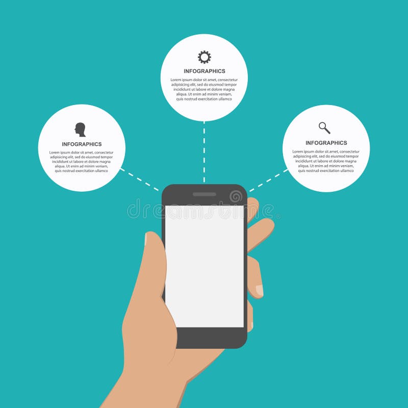 Modern Design Creative Infographic with Mobile Phone. Stock Vector ...