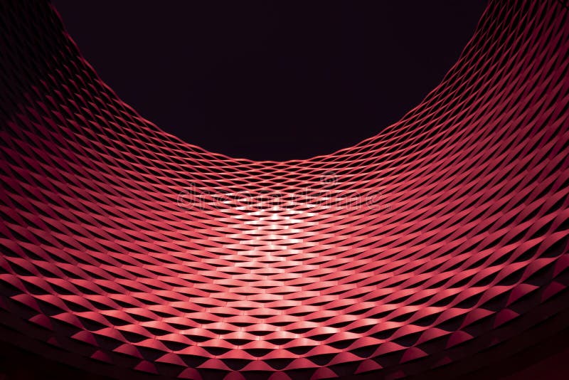 Modern Design on a Curve Shape Wall Stock Image - Image of design ...