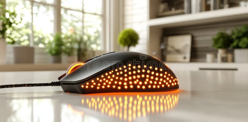 The Modern Design and Dynamic Lighting of a Desk Serve As the Backdrop ...