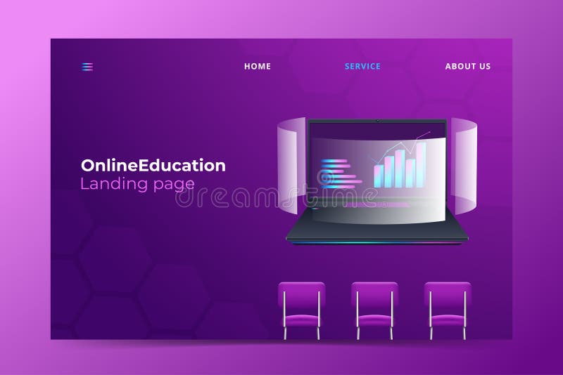 Modern Design E-learning, Online Education Concept. Website Banner ...