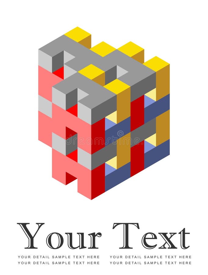 Modern design element stock illustration. Illustration of cubes - 17266962