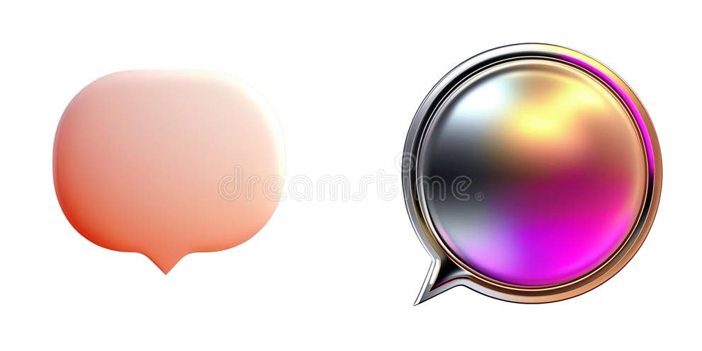 Modern Design Elements Depicting Two Chat Bubbles Stock Photo ...