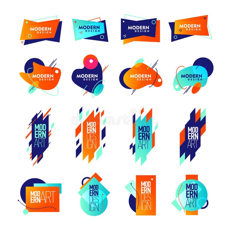 Modern Design Elements Set stock vector. Illustration of abstract ...