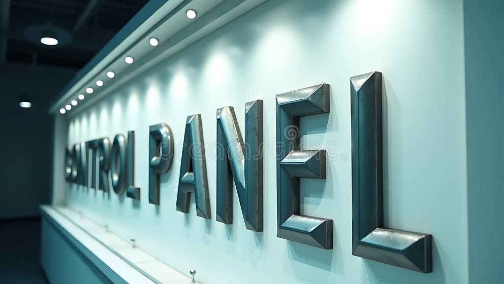 Modern Design Featuring a Metallic Control Panel Sign in a Stylish ...
