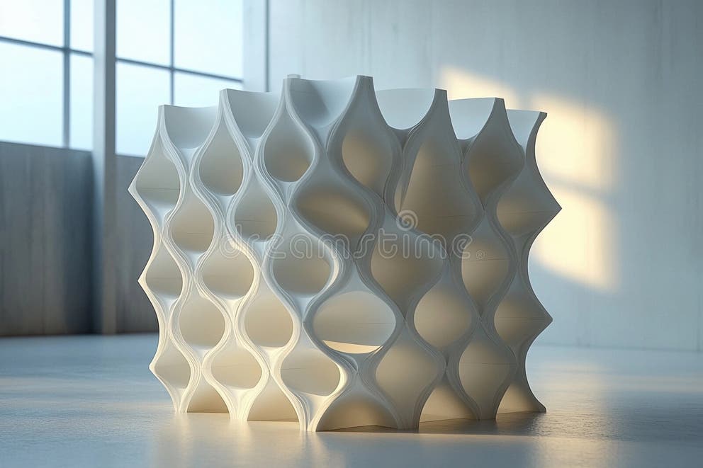 Modern Design Featuring Three-Dimensional Squares Illuminated by Soft ...