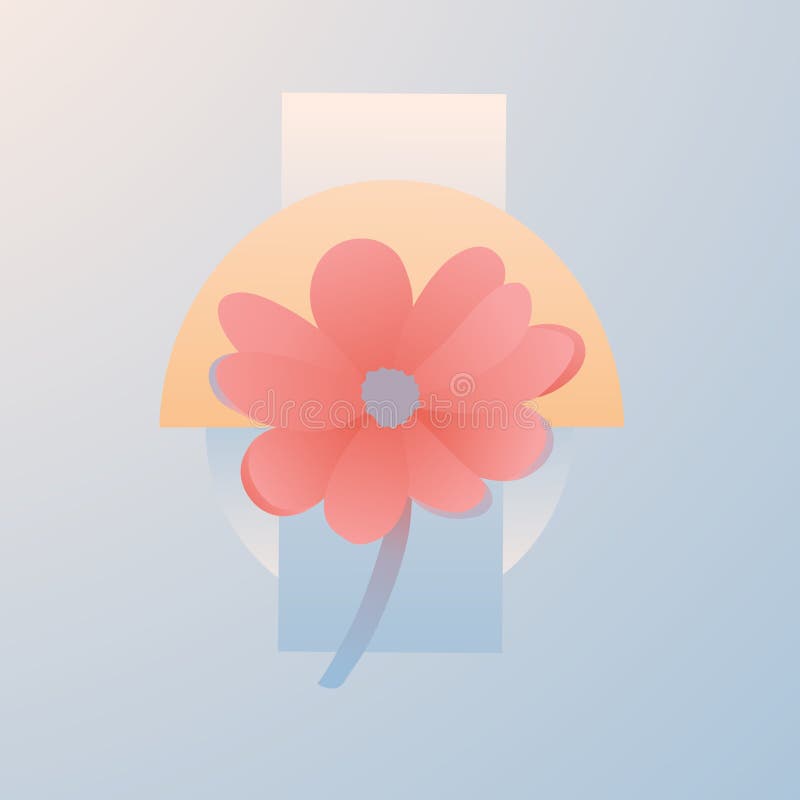 Modern Design Flower Composition. Abstract Shape Stock Vector ...