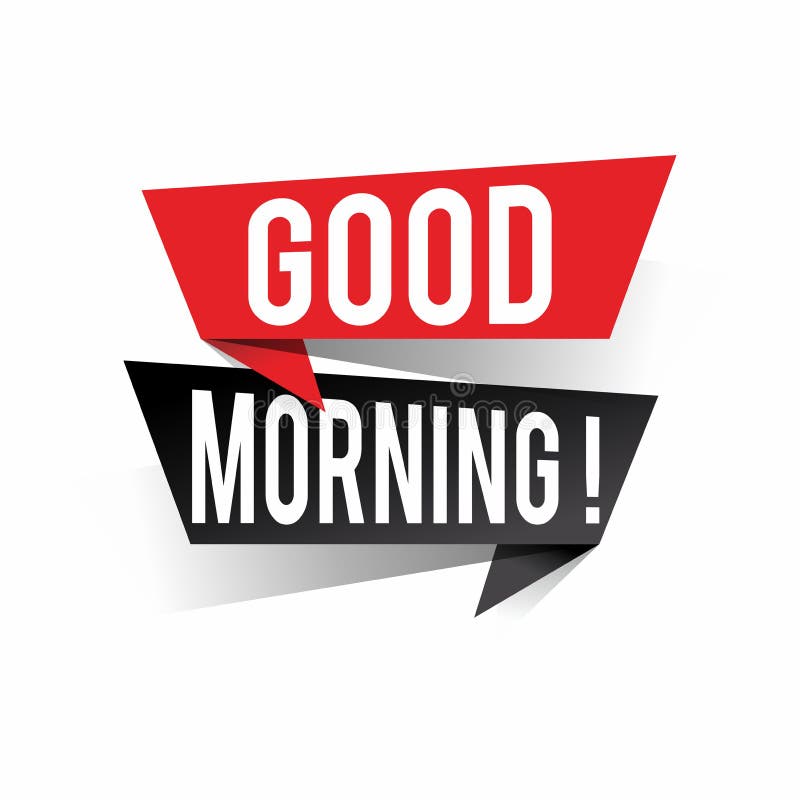 Modern Design Good Morning Text on Speech Bubbles Concept Stock ...