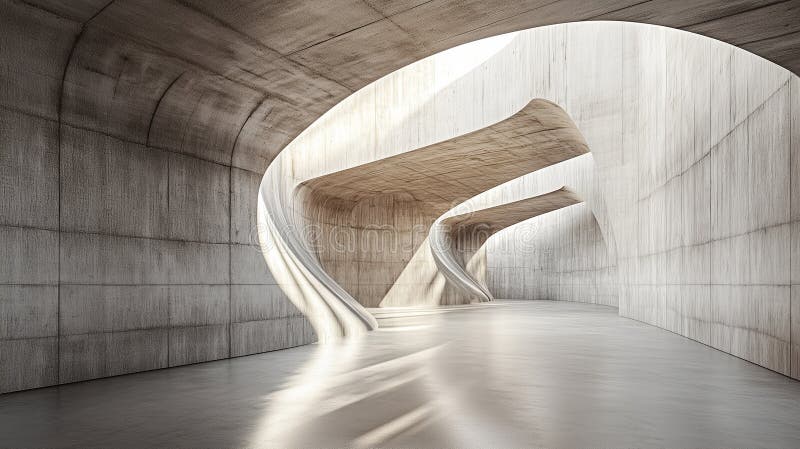 Modern Design Gray Architectural Arch Integrated into a Constructivist ...