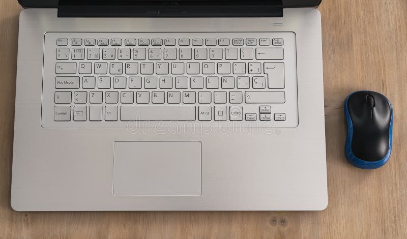 Modern and Design Grey Notebook Computer or Laptop with Keyboard and ...
