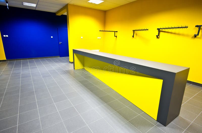 Modern design gym counter stock photo. Image of blue - 43703882