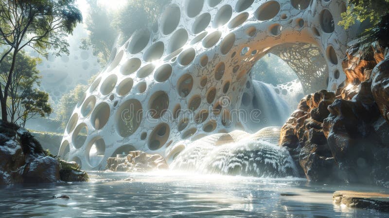 Modern Design of a House in Nature. Environmental Design Stock Photo ...