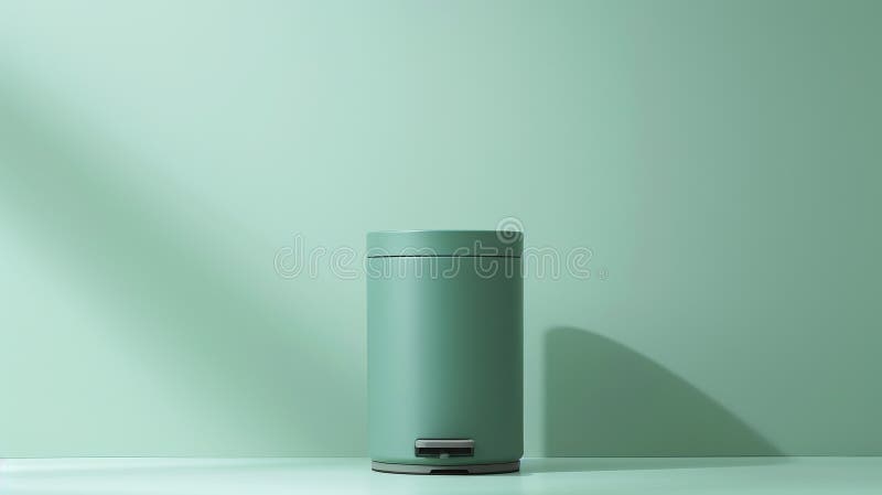 Modern Design Household Garbage Bin, Plain Background Stock Image ...