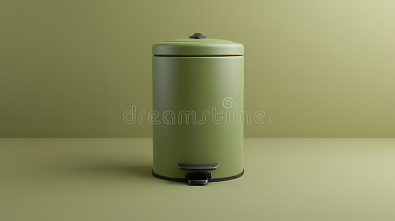 Modern Design Household Garbage Bin, Plain Background Stock Image ...