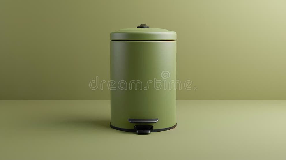 Modern Design Household Garbage Bin, Plain Background Stock Image ...